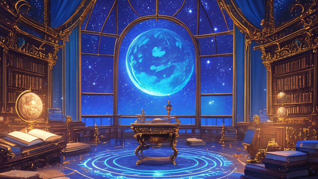 Fantastic magic library, 4 pictures – free images | Sozaimura