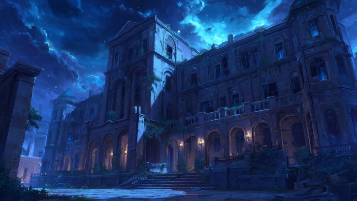 Old palace at night, Exterior, 4 pictures – free images | Sozaimura