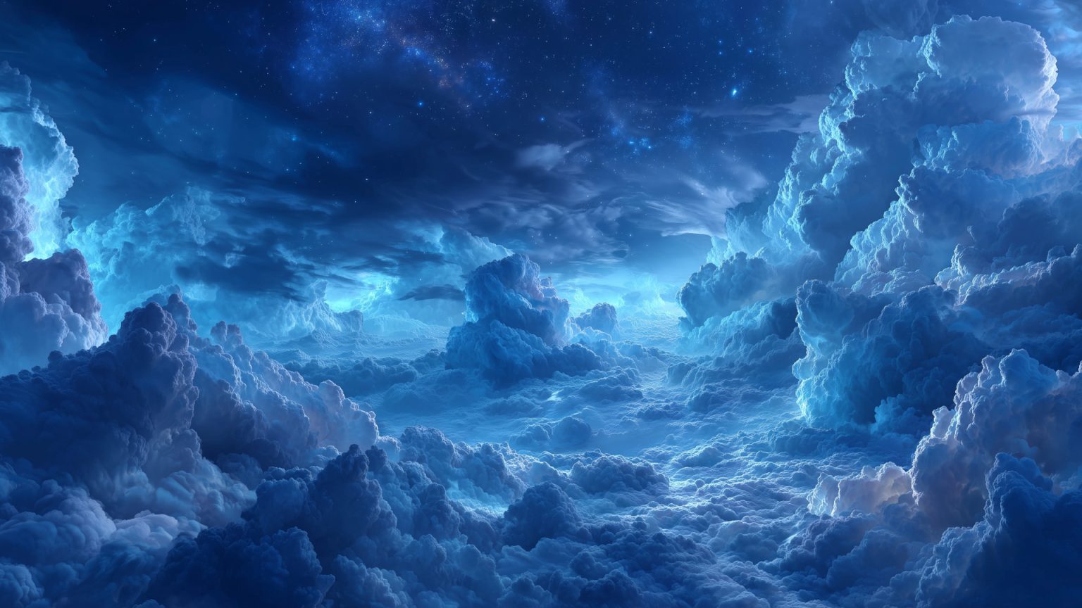 Snow clouds in the night sky, 4 pictures – free images | Sozaimura