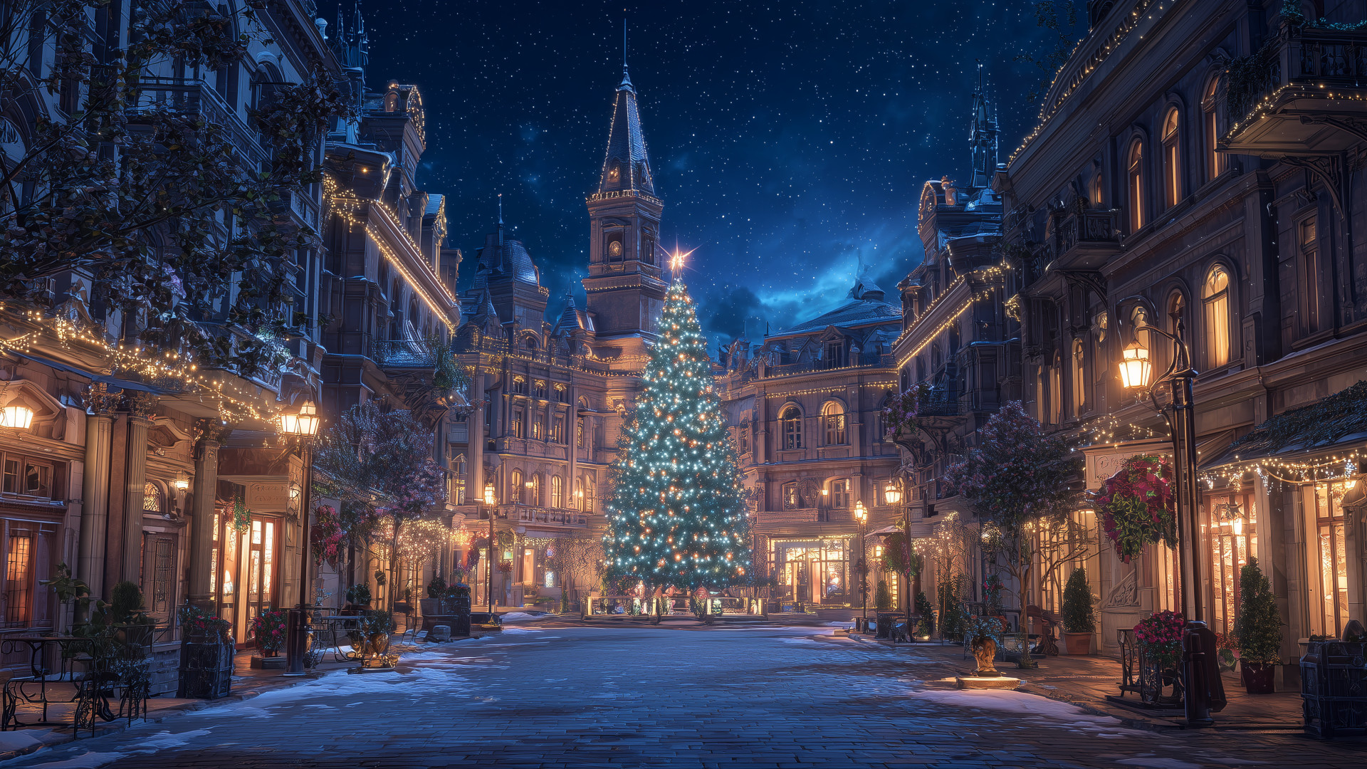 Illuminations and christmas tree, 4 pictures – free images | Sozaimura