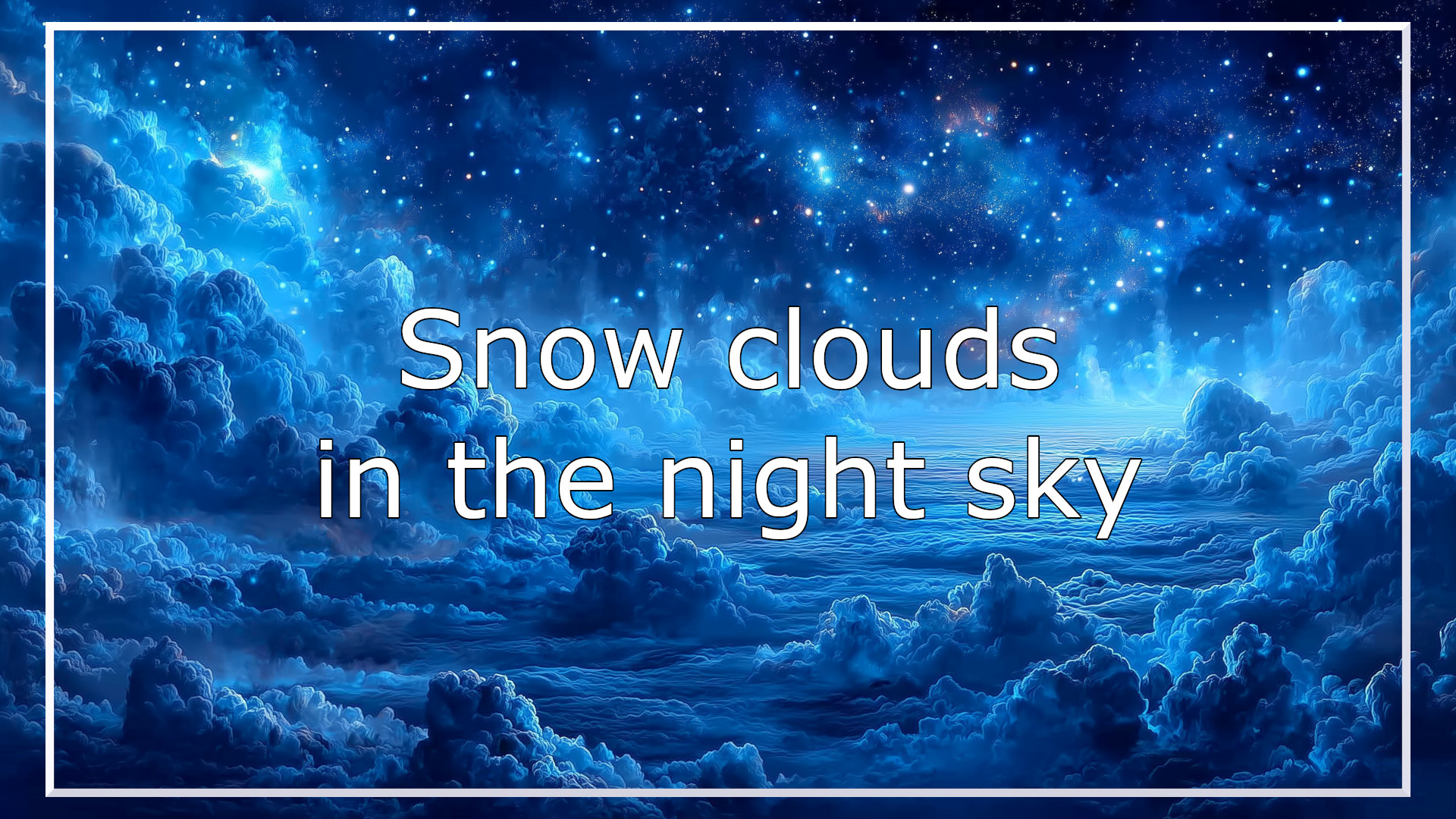 Snow clouds in the night sky, 4 pictures – free images | Sozaimura