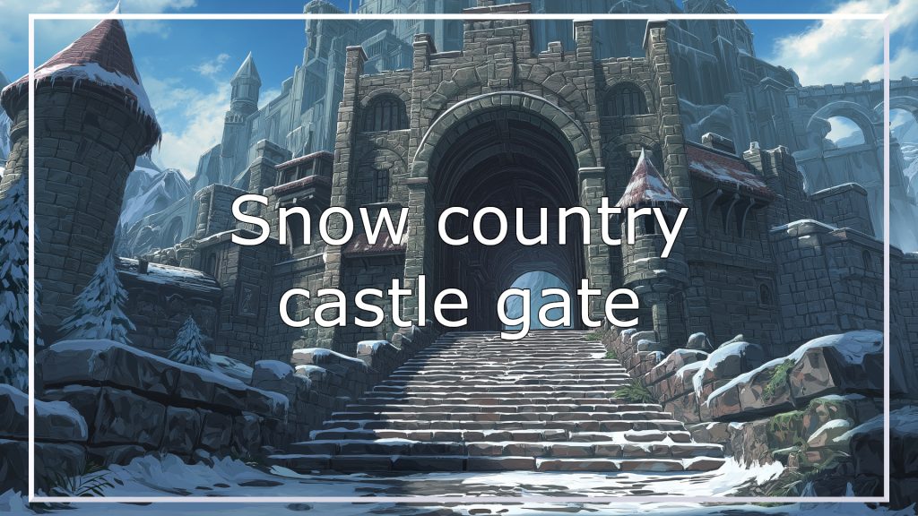 Snow country castle gate, 4 pictures – free images | Sozaimura