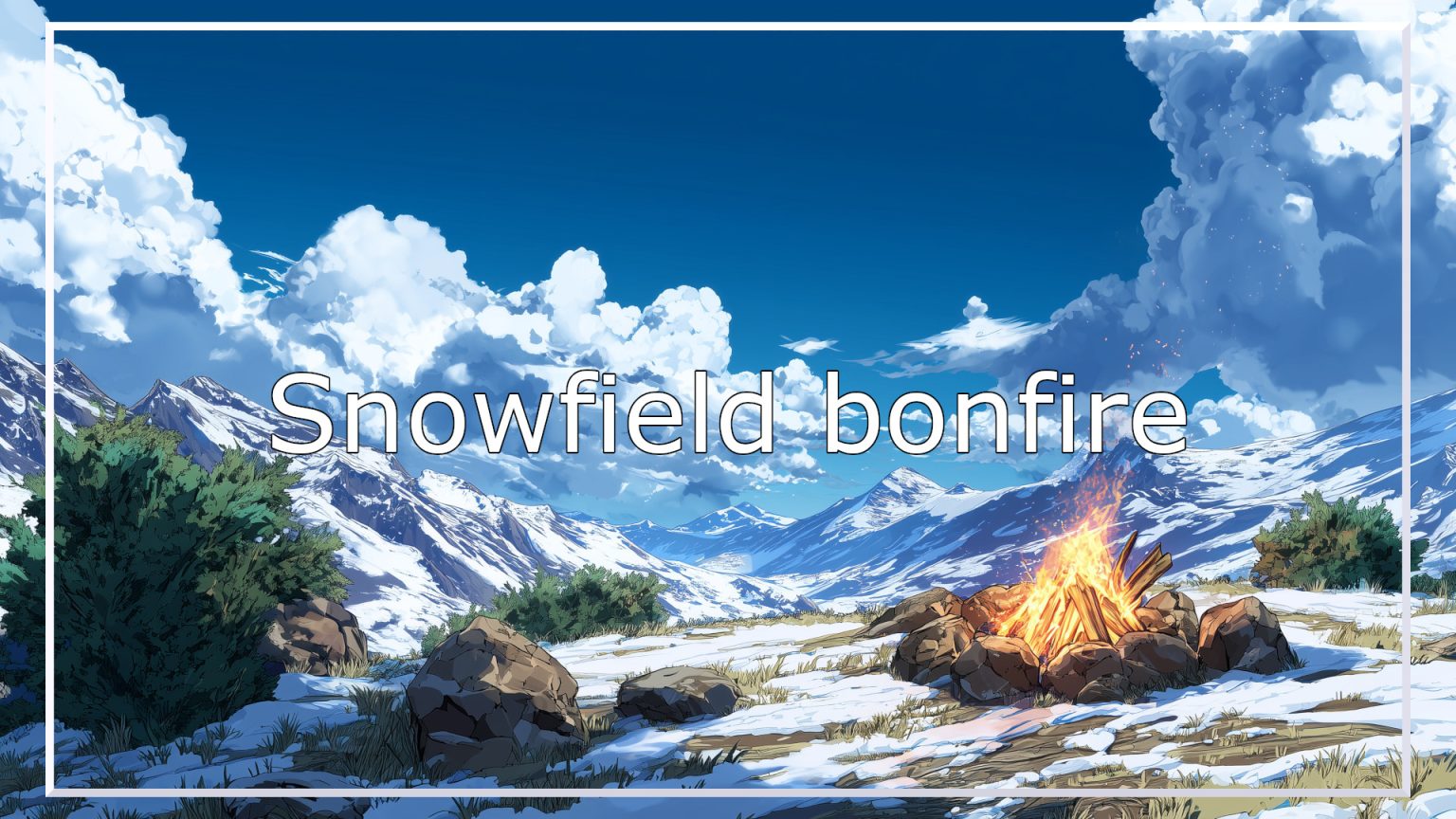 Snowfield bonfire, 4 pictures – free images | Sozaimura