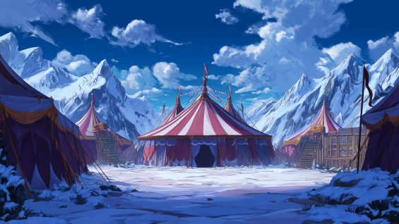 Winter circus field, exterior, 4 pictures – free images | Sozaimura