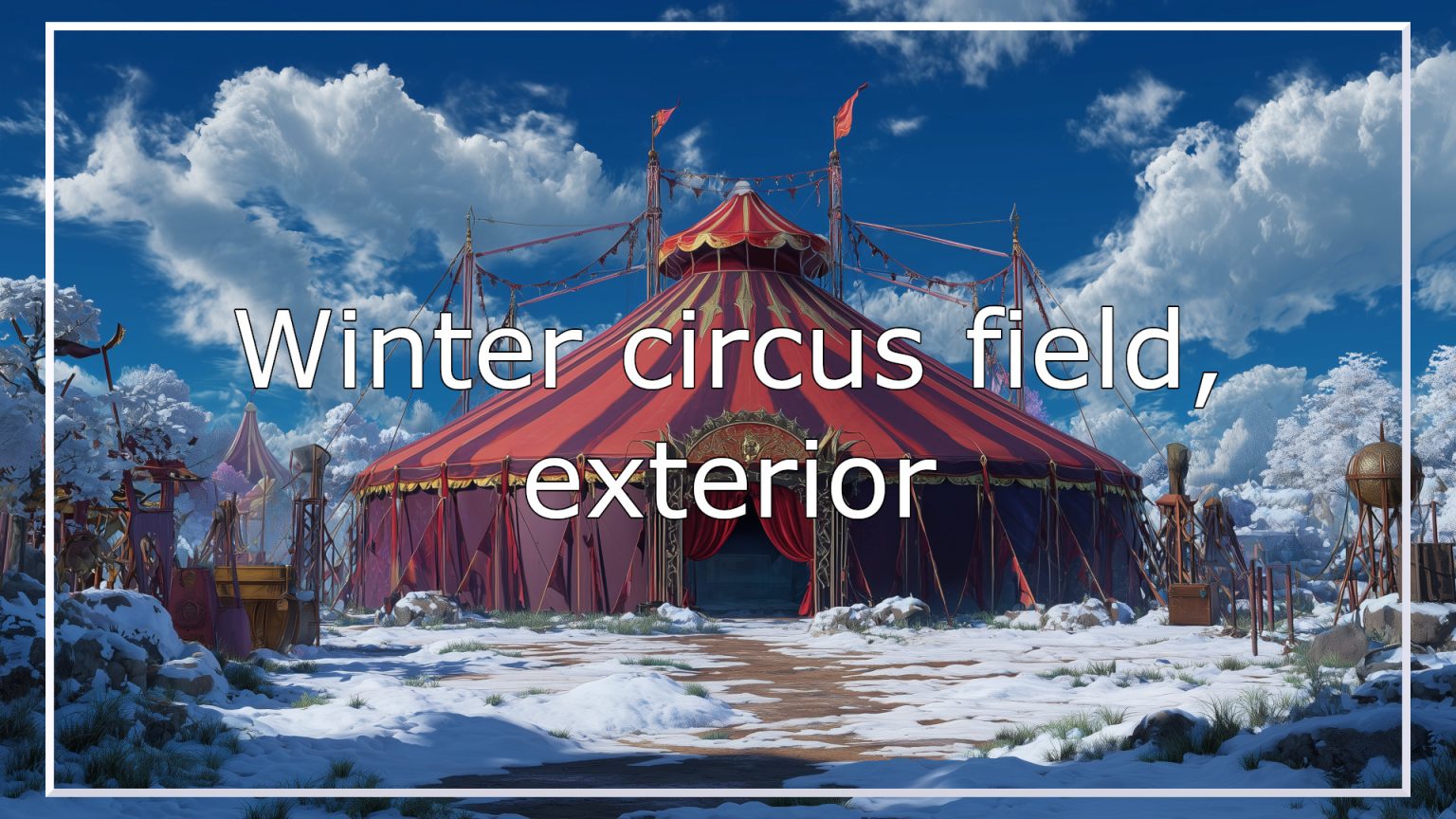 Winter circus field, exterior, 4 pictures – free images | Sozaimura